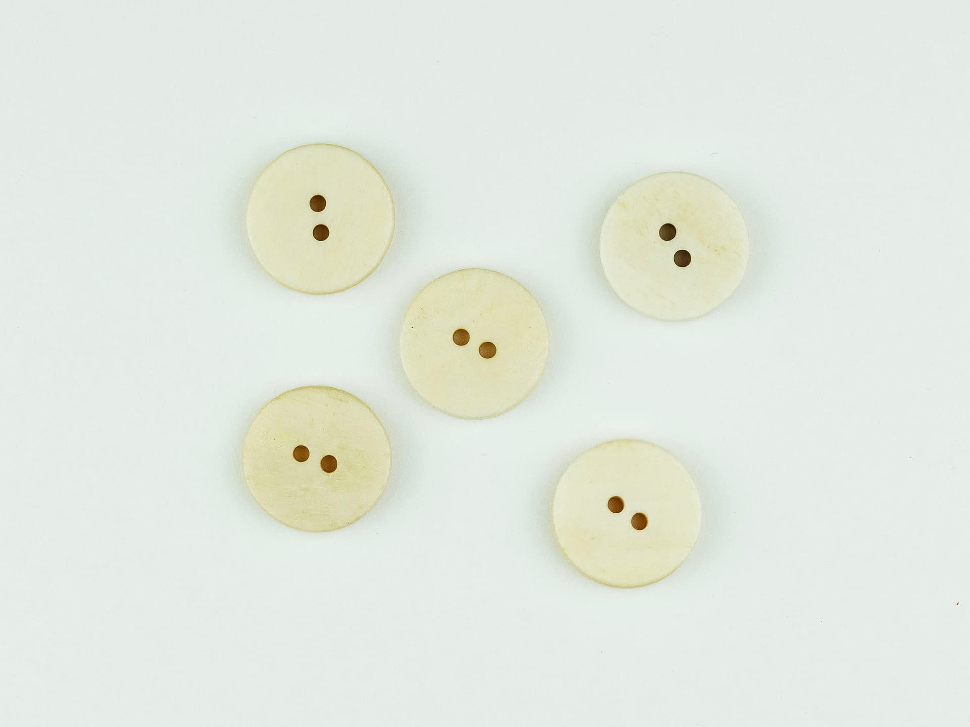 23mm White Buffalo Horn Buttons - Wild and Woolly